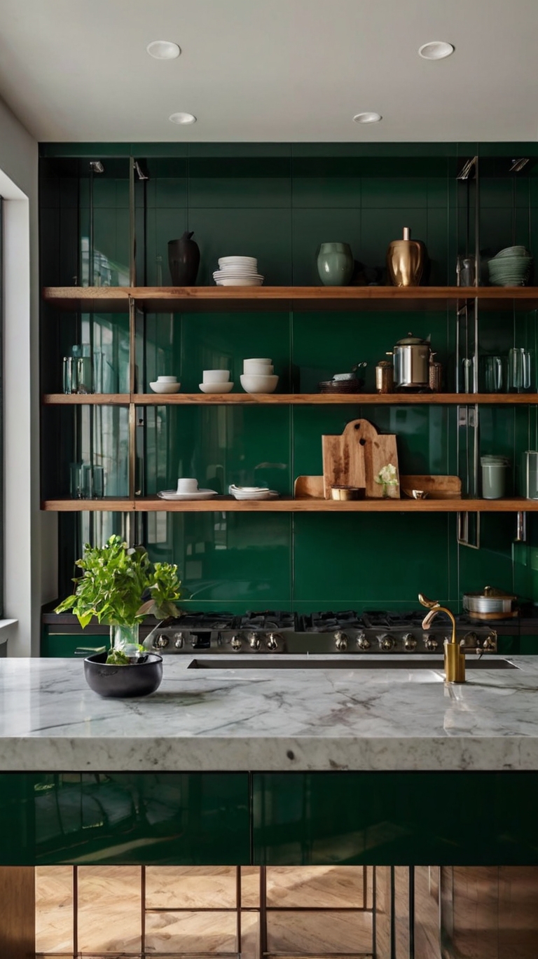 15 Dark Green Kitchen Cabinet Ideas That Bring Depth, Drama, and ...