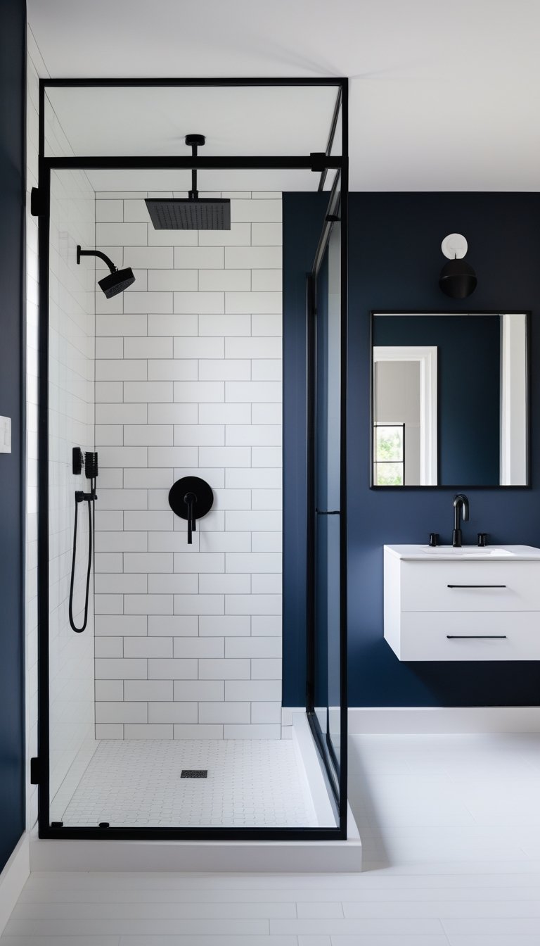 15 Blue and Black Bathroom Ideas for Bold, Modern Style - Glamour Guide